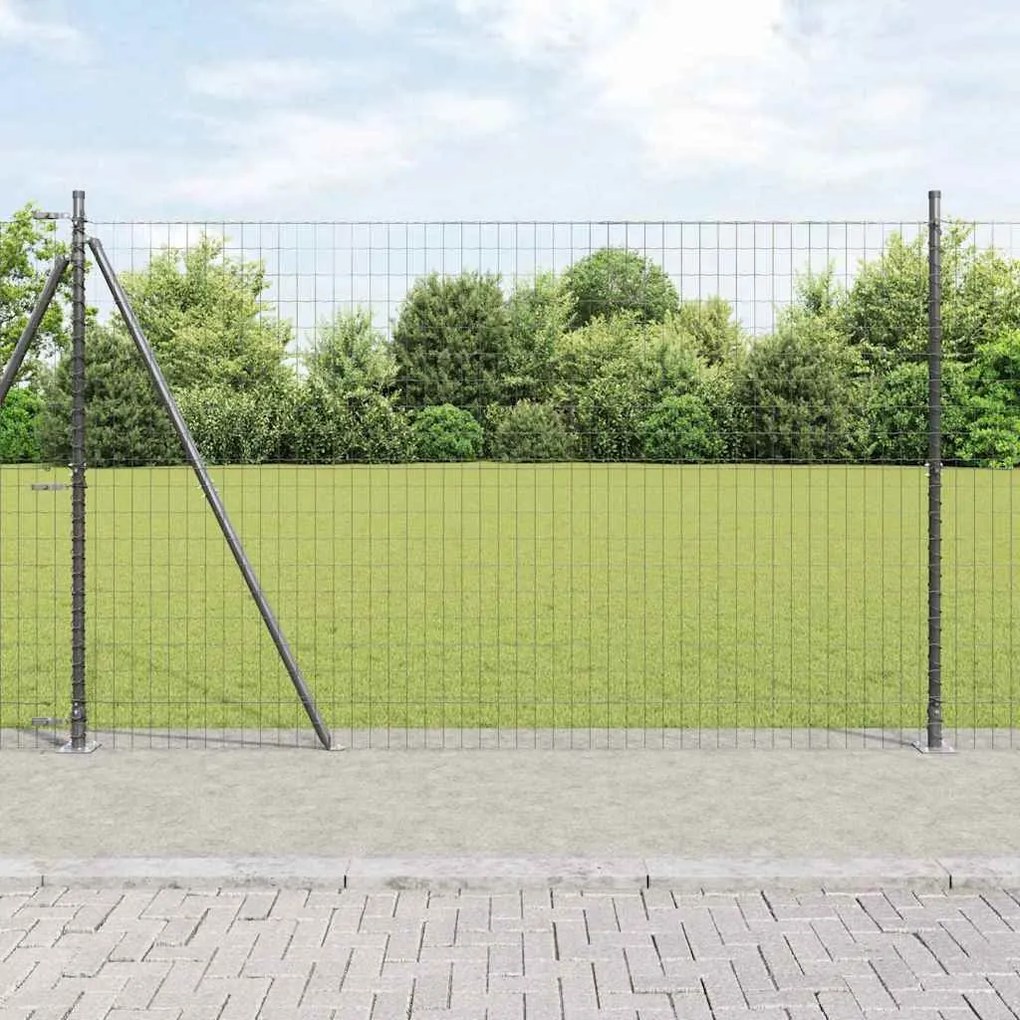 Evropský plot s betonovou základnou 10 x 1,4 m Šedá Síťovina 3350904