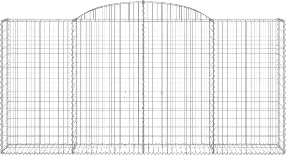 Klenuté gabionové koše 12ks 300x50x140/160cm pozinkované železo 3146747