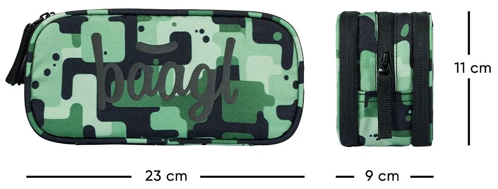 BAAGL Studentský penál etue Green