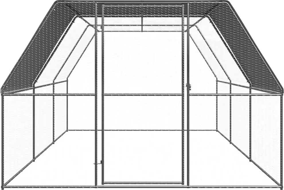 Venkovní klec pro kuřata 3 x 6 x 2 m pozinkovaná ocel 3089325