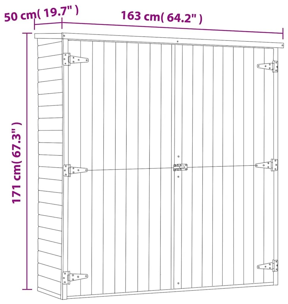 vidaXL Marketos Zahradní kůlna na nářadí 163x50x171 cm impregnovaná borovice