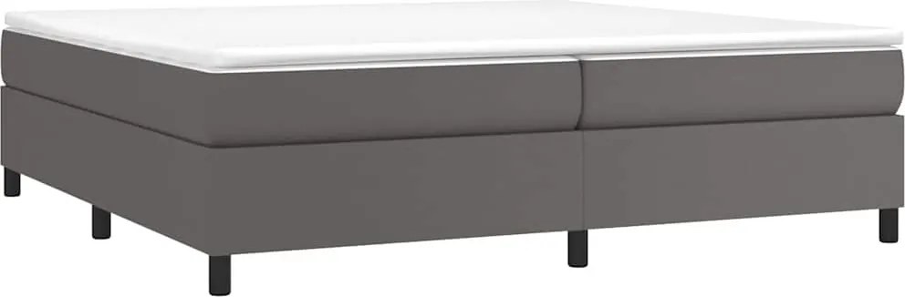 Rám postele s boxspringem šedá 200 x 200 cm umělá kůže 3121069
