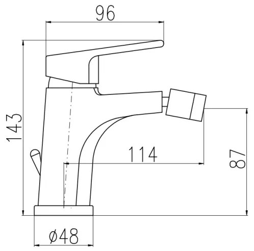 RAV Slezák CO145.0 - Bidetová baterie + výpusť COLORADO 14,3 cm lesklý chrom
