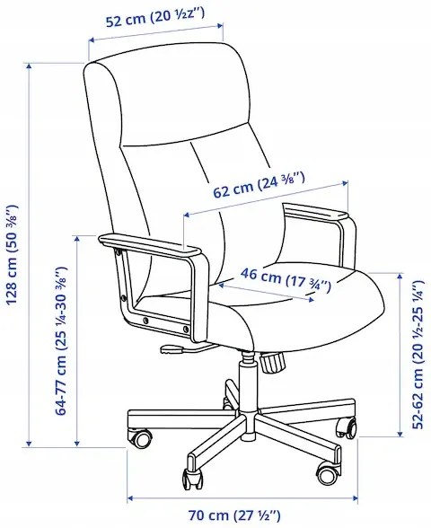 IKEA MILLBERGET Otočná židle / křeslo Murum černá
