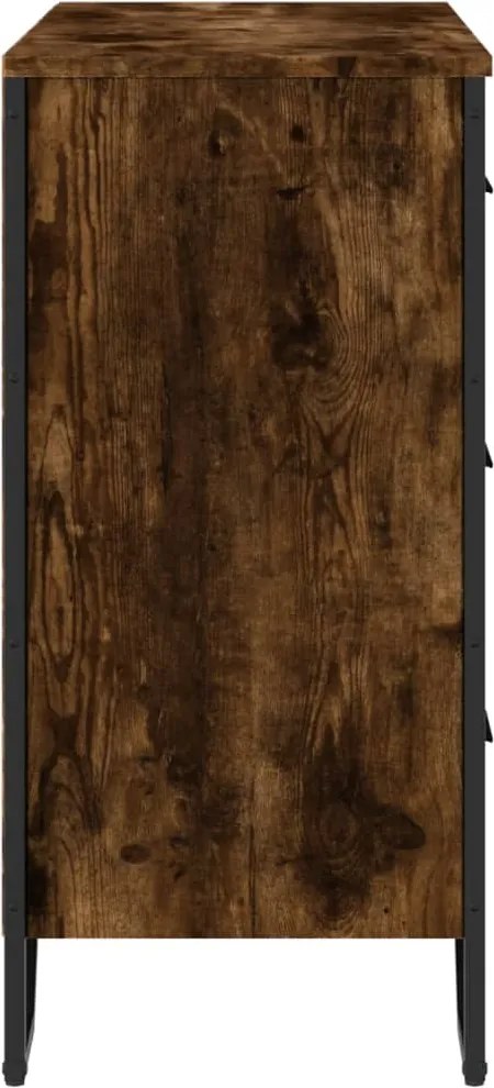 Komoda kouřový dub 91 x 35,5 x 74,5 cm kompozitní dřevo 3295304