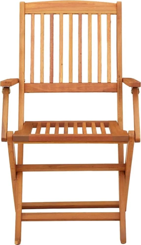 vidaXL Skládací zahradní židle 4 ks masivní eukalyptové dřevo [312450]