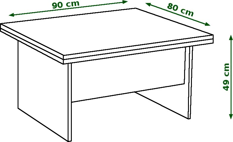 SOLO bílý lesk, černý lesk, rozkládací, zvedací konferenční stůl, stolek, černobíla
