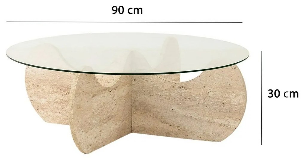 Konferenční stolek Hima Travertine