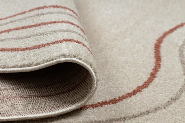 Koberec FUSION Shape 5707 krémový / cihlový