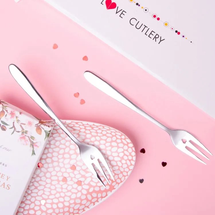 Sola - Vidlička na moučník se srdíčkem 6 ks sada – Love Cutlery (116605)