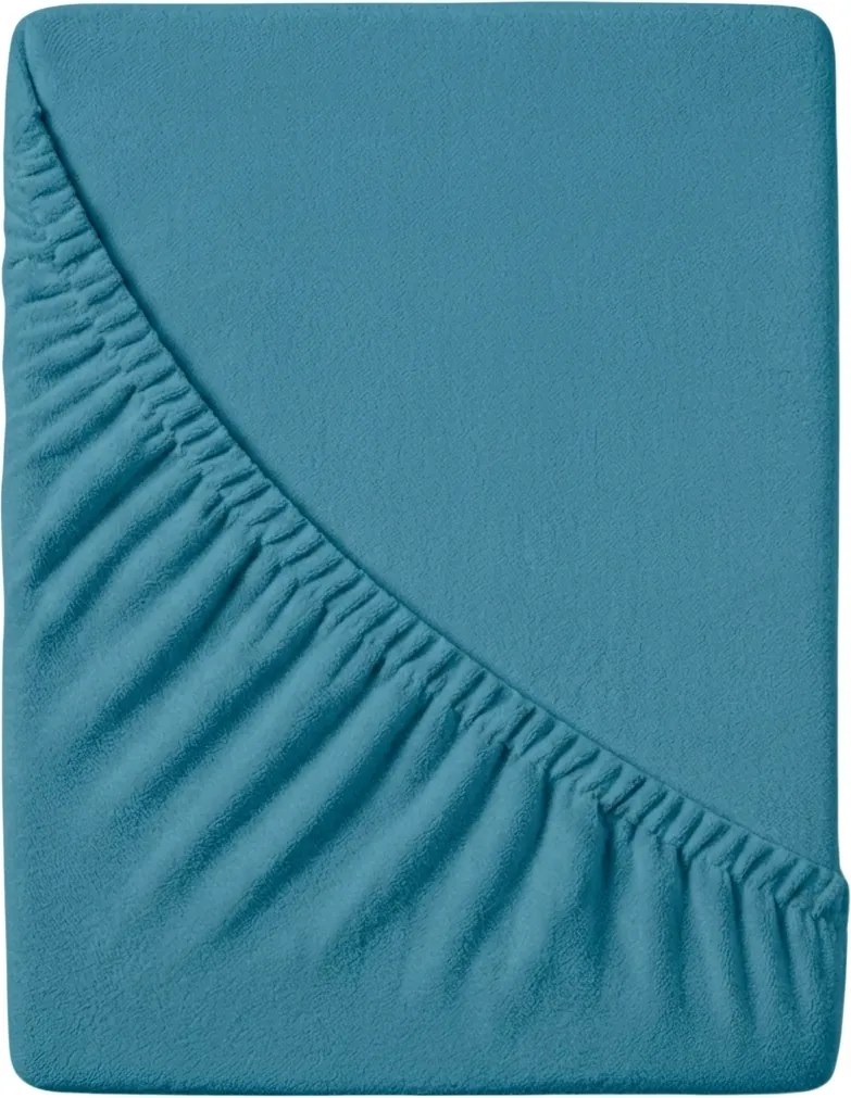 Froté prostěradlo EXCLUSIVE tmavě tyrkysové 90 x 200 cm