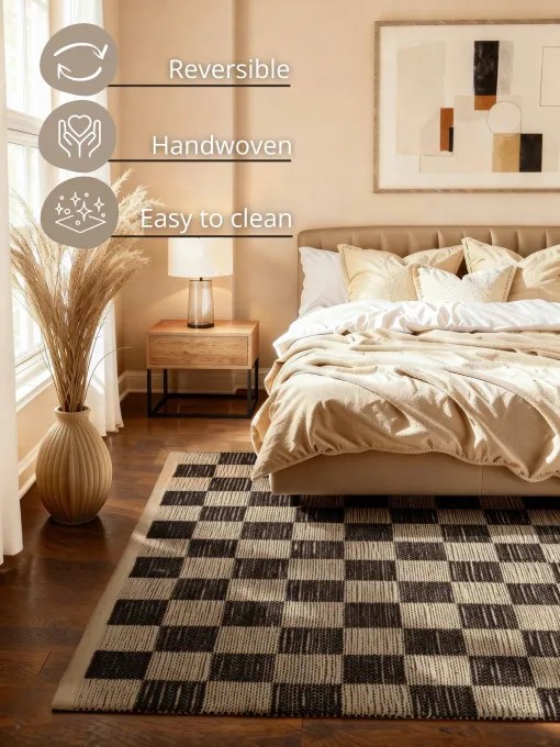 Koberec Hanse Home Handloom 1.0 REX přírodní / bílý / černý