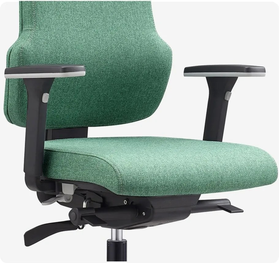 Ergonomická kancelářská židle MOSH Elite F – zelená