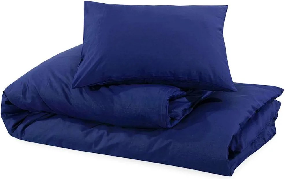 Sada ložního prádla námořnická modř 200x200cm lehké mikrovlákno 136002
