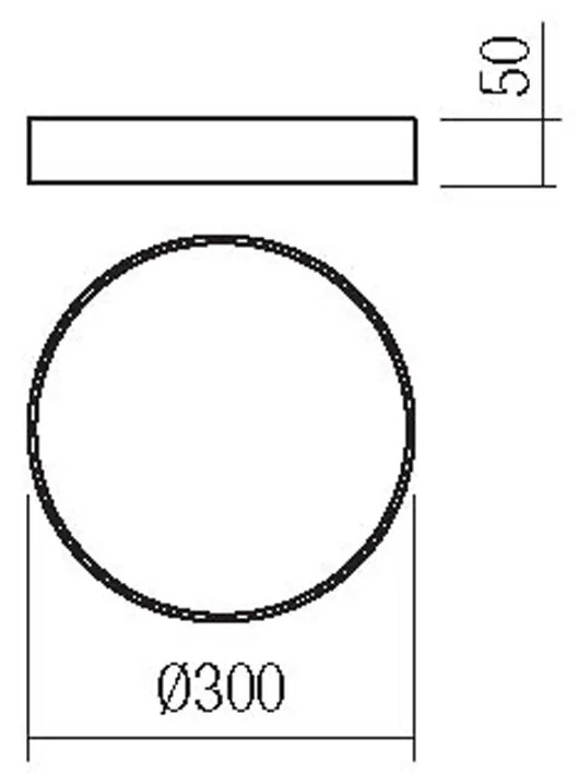 Smarter 05-930 stropní LED svítidlo Knob, černé, 24W, 3000-6500K, ø30cm