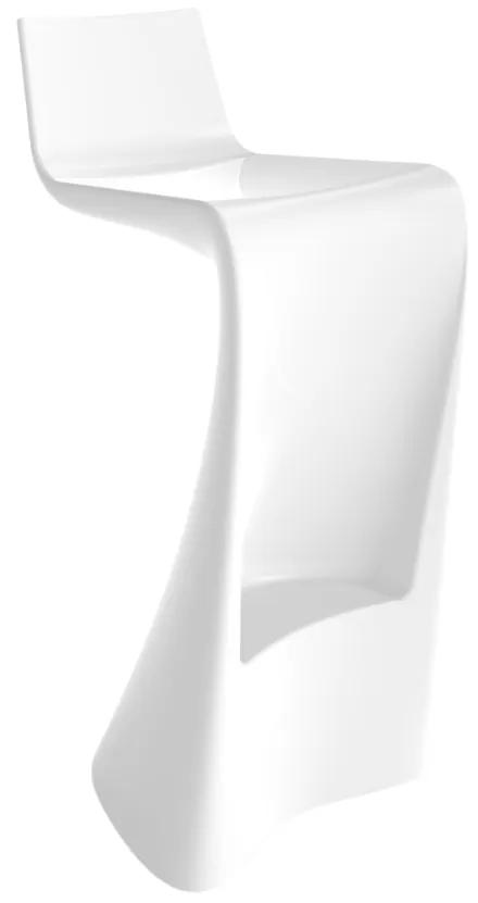 OnaDnes -20% VONDOM Bílá plastová barová židle WING 72 cm