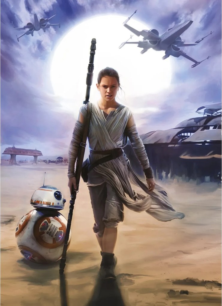 Komar Papírová fototapeta STAR WARS Rey, 184 x 254 cm