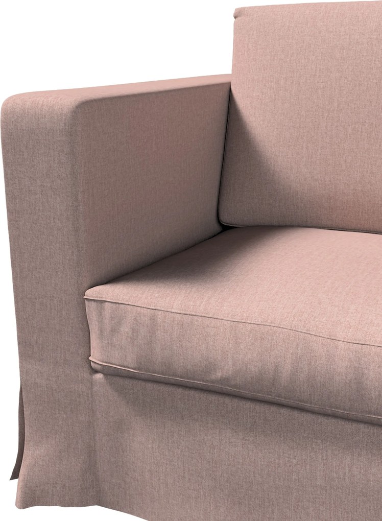Potah na pohovku IKEA Karlanda 3-místná nerozkládací, dlouhý barva růžová látka pletený vzor