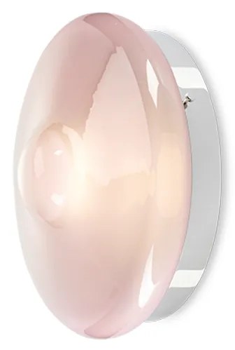 Nástěnná lampa Orbital Barva konstrukce:: stříbrná, Barva skla:: růžová