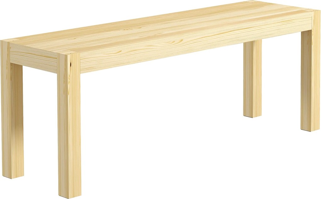 HOMCOM Dvousedací Dřevěná Lavice v Inspiračním Stylu pro Obývací Pokoj, Kuchyni a Vstup, Borové Dřevo, Nosnost až 240 kg, 120 x 33 x 45 cm, Přírodní |