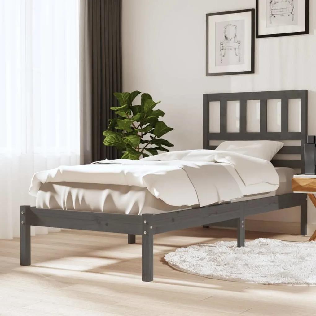 vidaXL Rám postele masivní borovice 75 x 190 cm Small Single [3100986] Barva: Černá