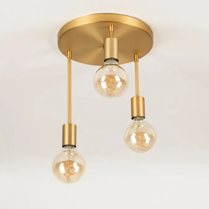 Stropní moderní svítidlo do obýváku Flexform Bulb Accapulco Gold