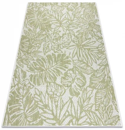 Dywany Luszczow Kusový koberec SISAL SION Listy, tropický 22128 ecru / zelená Rozměr koberce: 120 x 170 cm