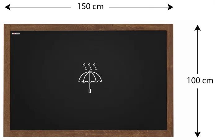 Allboards tabule černá křídová v dřevěném rámu 150x100cm voděodolná,TB1510WR