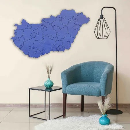 Dřevěná nástěnná mapa Maďarska - 40 kusů | SENTOP M005
