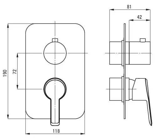 Deante External element, for mixer BOX