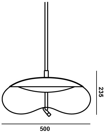 Brokis PC1017 Knot Disco, závěsné svítidlo, šedé kouřové sklo - měď, 14W LED 2700K stmívatelné, prům.50cm