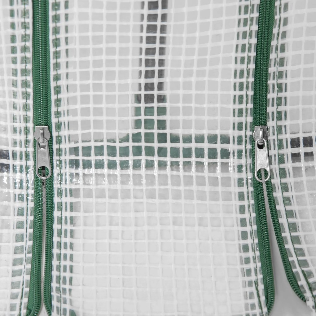 Outsunny Zahradní skleník pro venkovní použití 180x90x90 cm, typ kůlny s 2 okny, ocelová konstrukce, terasový skleník pro pěstování rostlin, květin a…