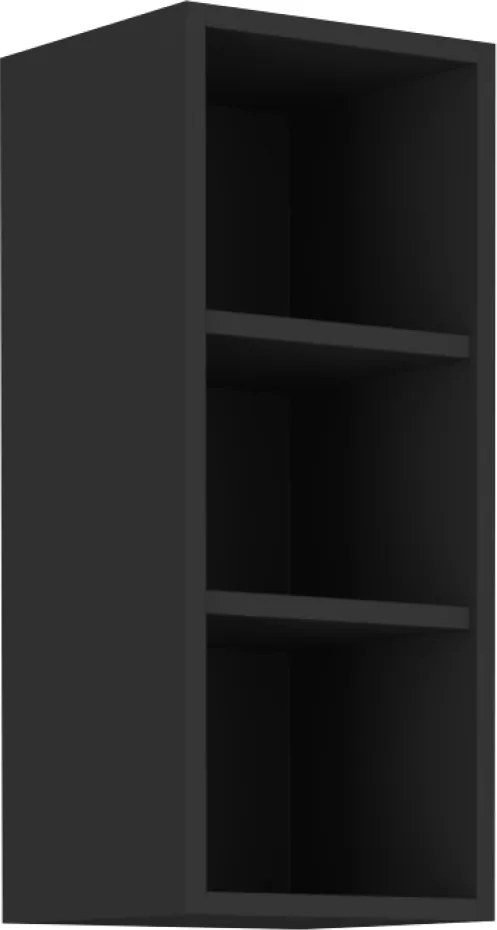 Horní otevřená skříňka, černá, ARAKA/MENZO/SIBER 30 G-72 OTW