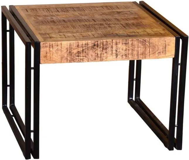 Odkládací stolek z mangového dřeva a kovu VIDA Living Orleans