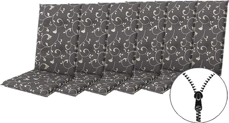 Doppler LIVING 2097 - set 6 ks polstrů na křeslo s vysokým opěradlem