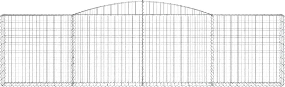 Klenuté gabionové koše 8 ks 400x30x100/120cm pozinkované železo 3146872