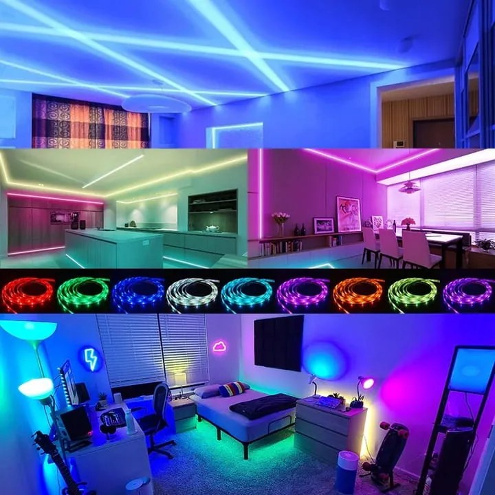 BERGE LED RGB pásek 5m + dálkové ovládání + napájecí zdroj 36W