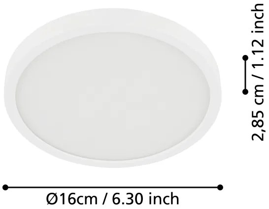 Eglo 900638 - LED Koupelnové stropní svítidlo FUEVA LED/11W/230V IP44 bílá