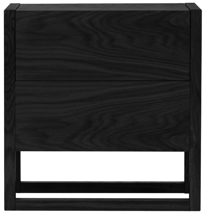 OnaDnes -20% Černý dubový barový stolek Woodman NewEst 59 x 30 cm