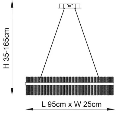 Endon 104082 - LED Stmívatelný lustr na lanku ADRIEL LED/47W/230V 3000K zlatá