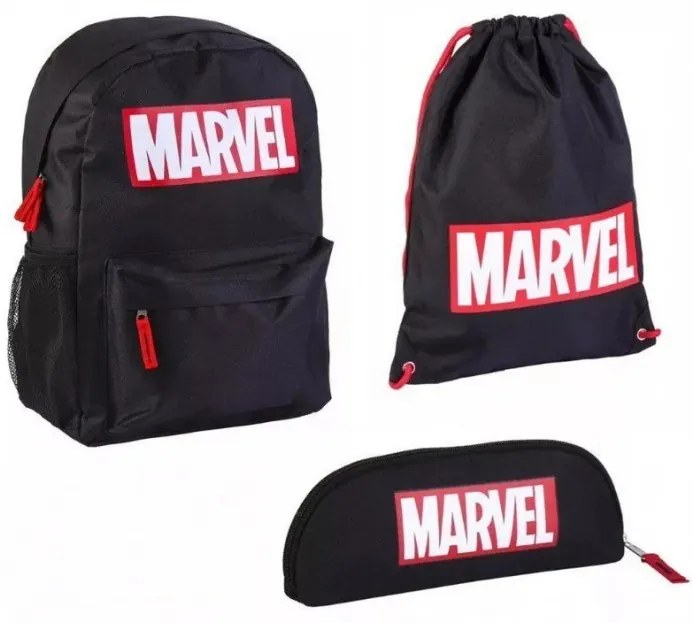 SET batoh, vak a penál MARVEL logo