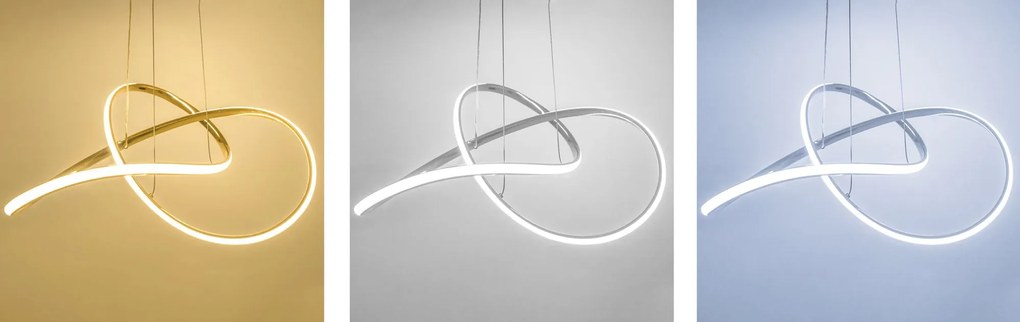 Toolight - LED stropní svítidlo + dálkový ovladač APP393-CP, chromová, OSW-06909