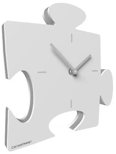 Designové hodiny 55-10-1 CalleaDesign Puzzle clock 23cm (více barevných variant) Barva fuchsiová (starorůžová)-72 - RAL4010 Dýha bělený dub - 81