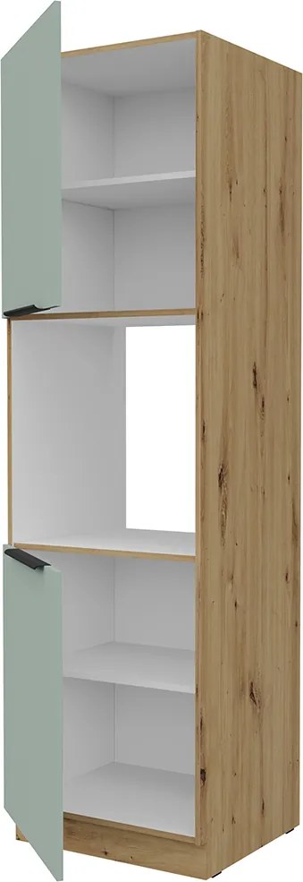 ARIA st | vysoká skříňka 60 DP-210 2F na vestavnou troubu | 60 cm | ANTI FINGERPRINT povrch | artisan/aquamarine