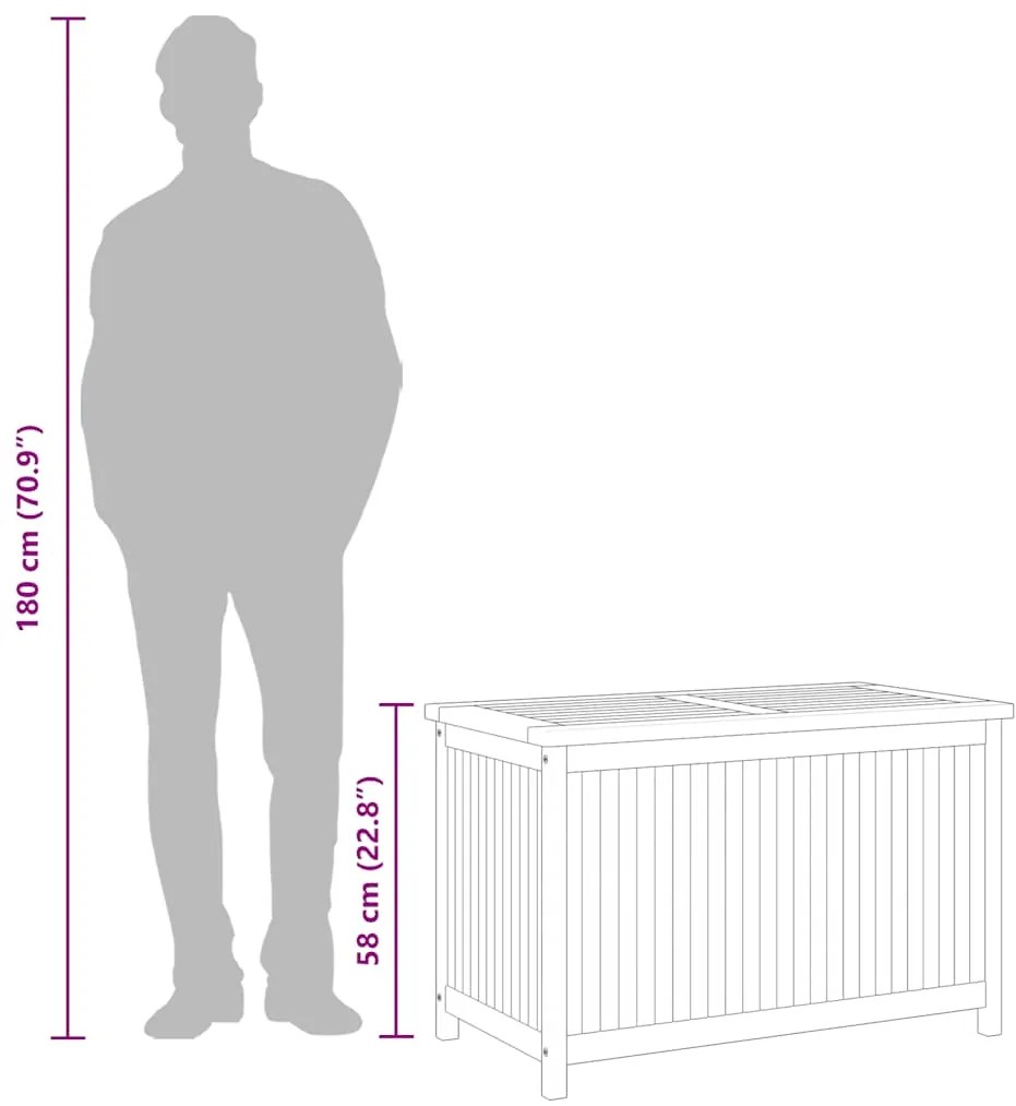 vidaXL Marketos Zahradní úložný box 90 x 50 x 58 cm masivní teakové dřevo