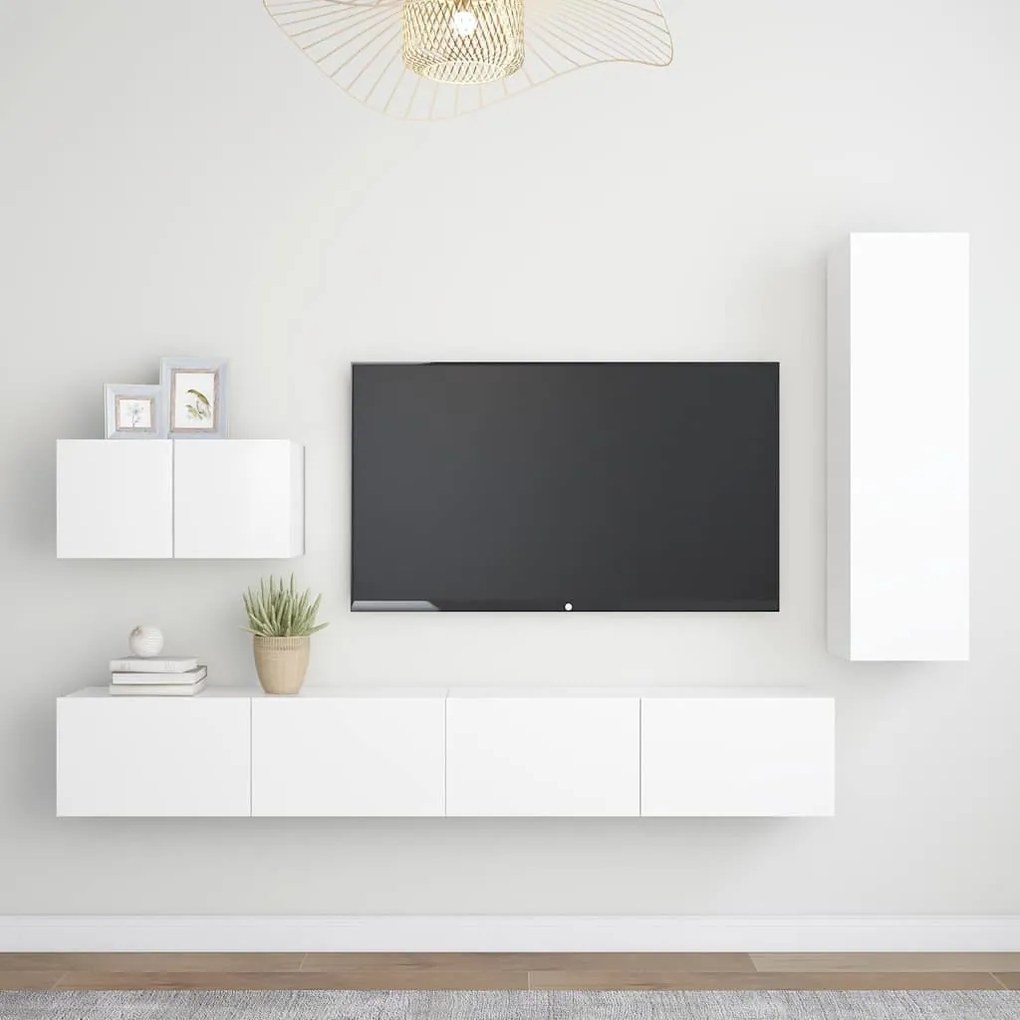 vidaXL 4dílný set TV skříněk kompozitní dřevo [3393329] Barva: dub sonoma