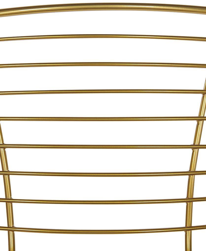 Sada 2 kovových židlí zlatá HOBACK Beliani
