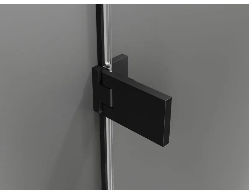 Mexen Lunar-F L, skládací sprchový kout levý 100 x 80 cm, 8mm čiré sklo, černý profil, 836L-100-080-70-00-L