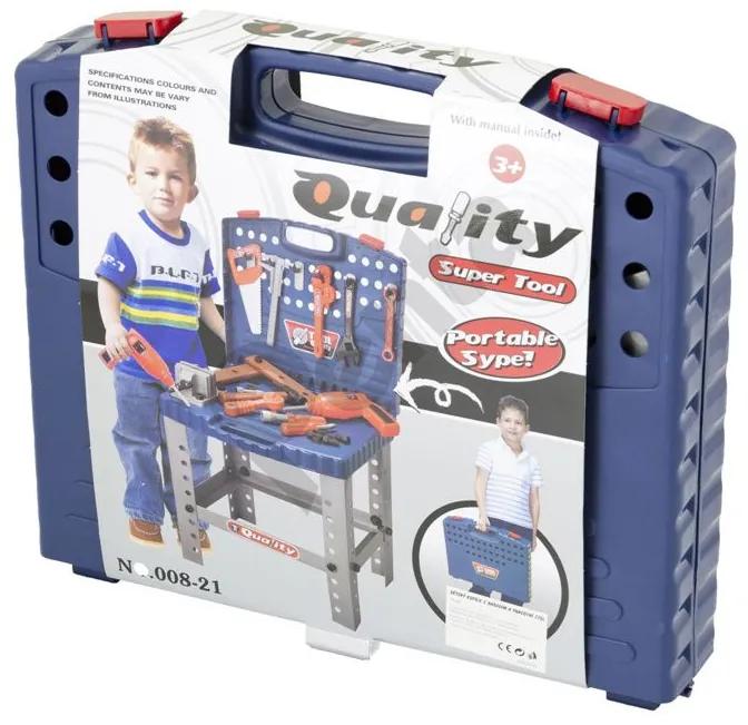 G21 dětské nářadí kufřík a pracovní stůl modrá