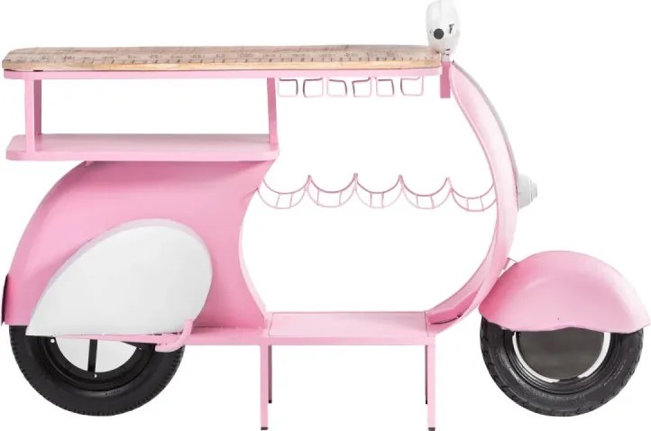 furniture-nabytek.cz - Lakovaný barový pult Scooter Nova Pink z kovu, růžová – 160×50×87 cm